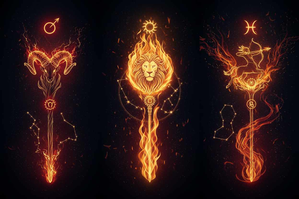Wands + Astrology: Aries, Leo, Sagittarius Connections | Tarot Guide ...