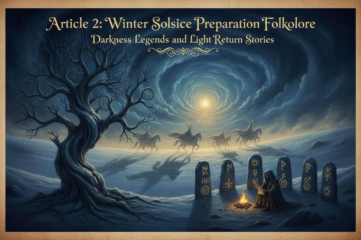 Winter Solstice Preparation Folklore: Darkness Legends and Light ...