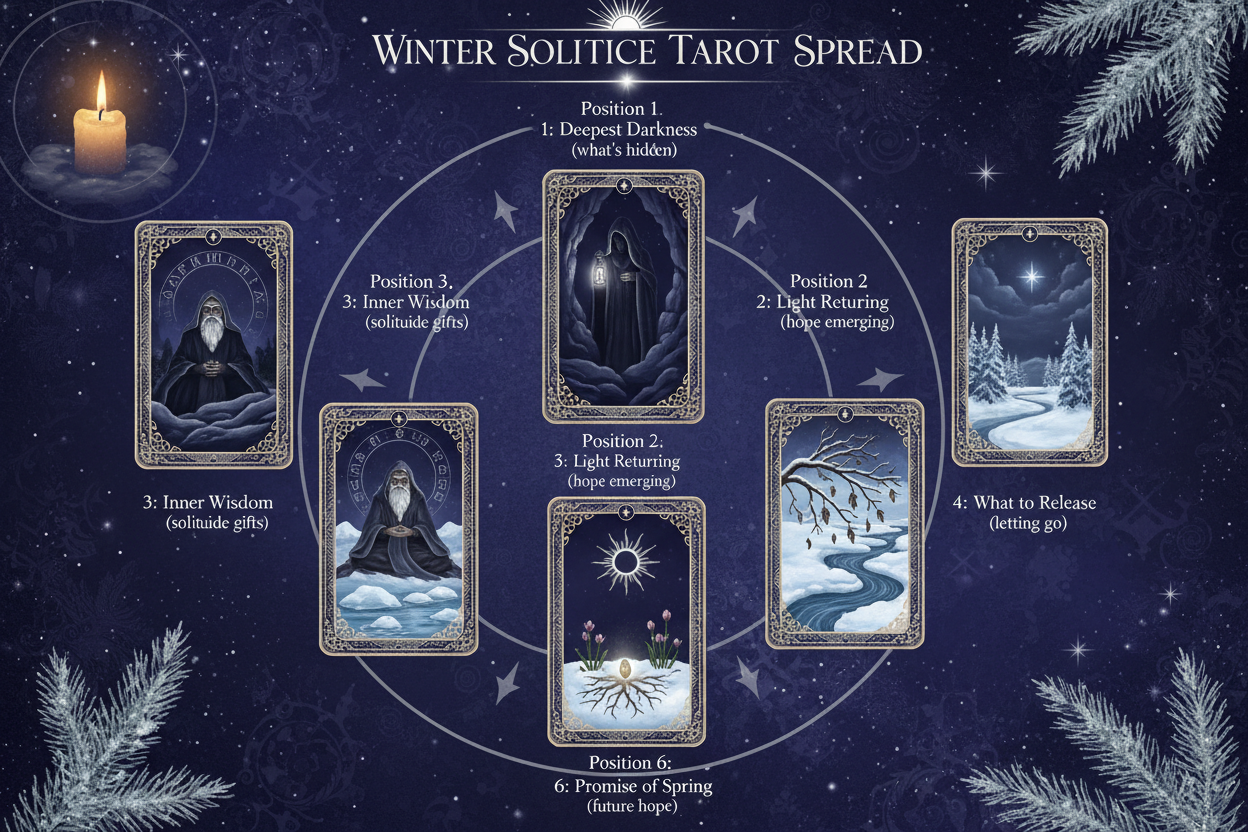 Winter Solstice Tarot Spread | Yule Rebirth & Returning Light – Nicole ...
