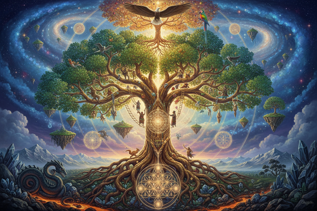 World Tree/Axis Mundi: The Cosmic Pillar Connecting Realms | Creation ...