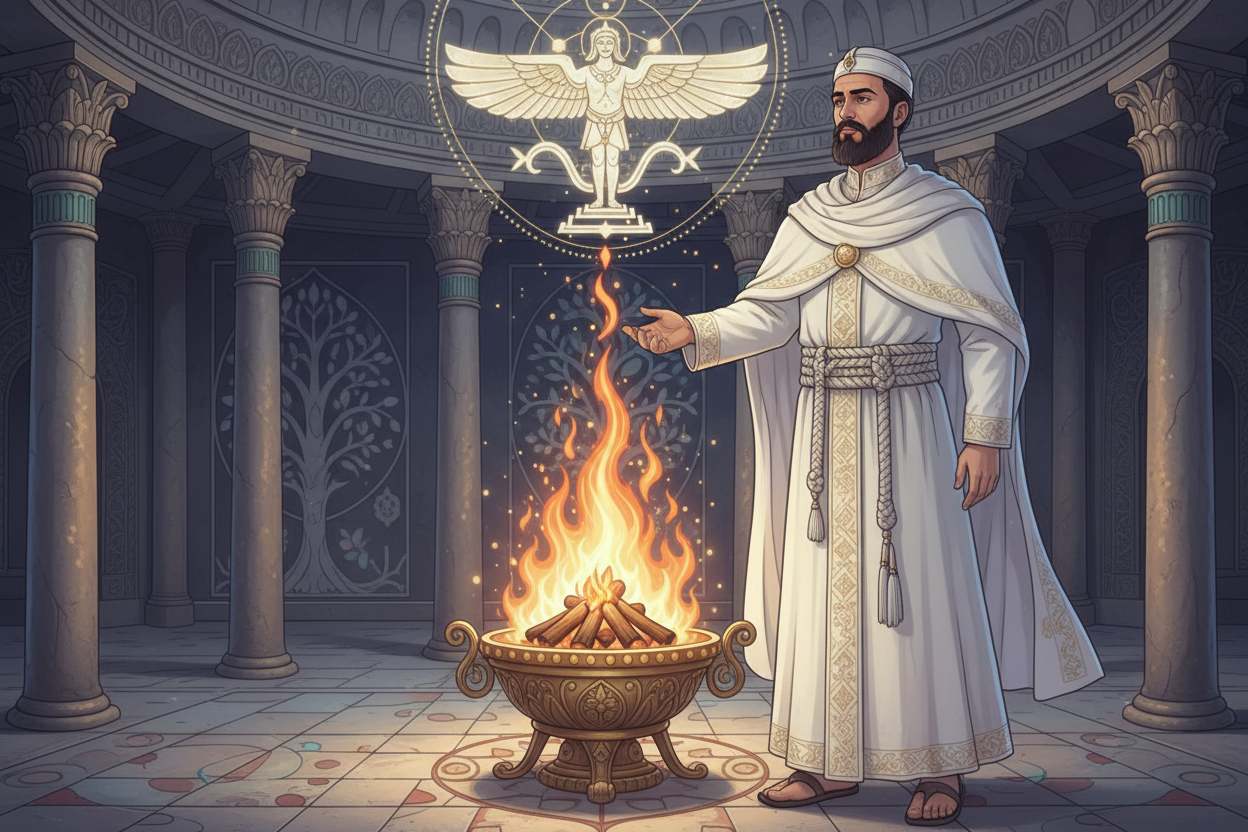 Zoroastrian Priestly Robes: Kusti Belt and White Garments – Nicole's ...